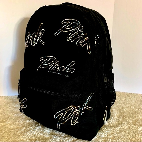 PINK Victoria's Secret | Bags | Victorias Secret Backpack Bling ...
